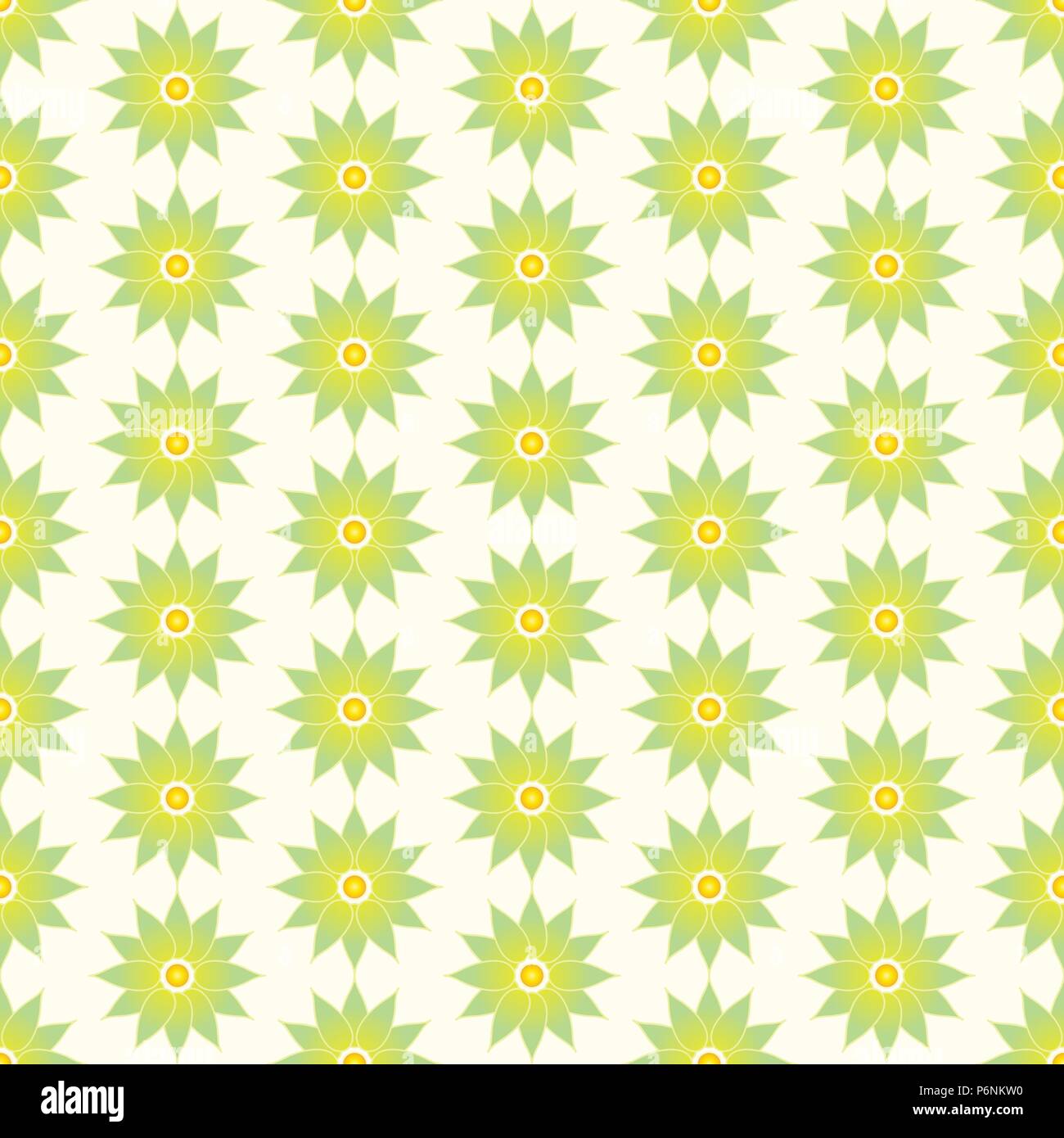 Green sweet blossom seamless pattern on pastel background. Vintage ...