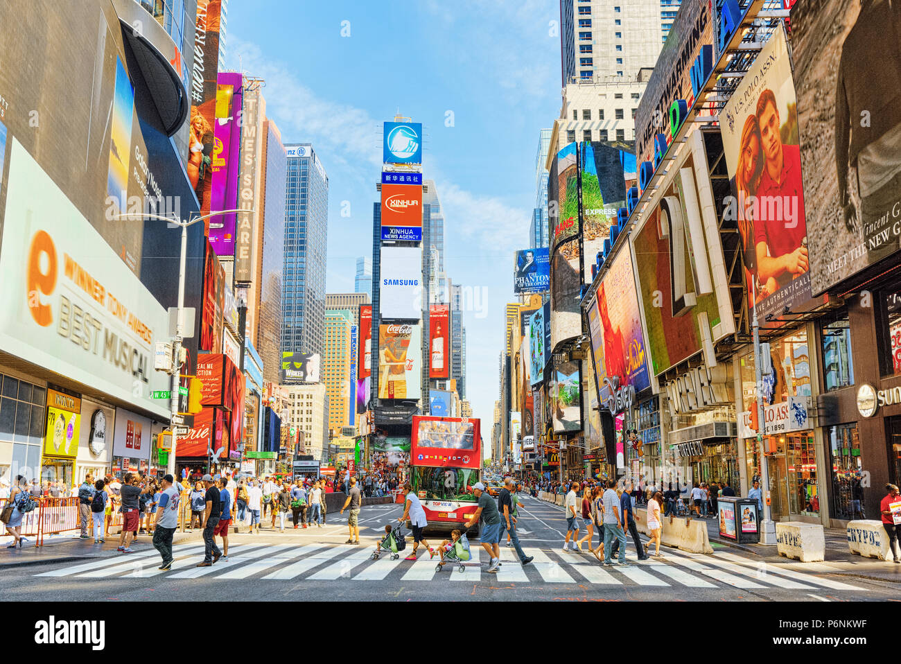 New York, USA- August 14, 2017 : Times Square-central and main square ...