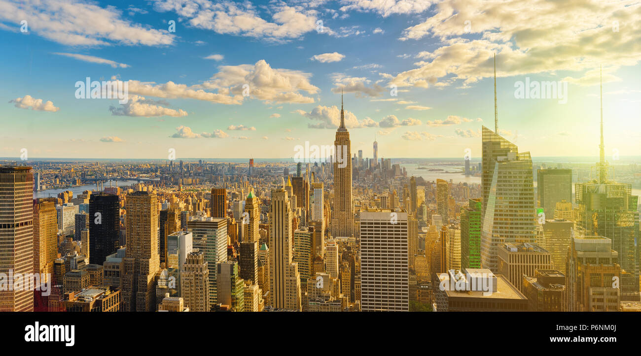 View of Manhattan from the skyscraper's observation deck. New York. USA ...