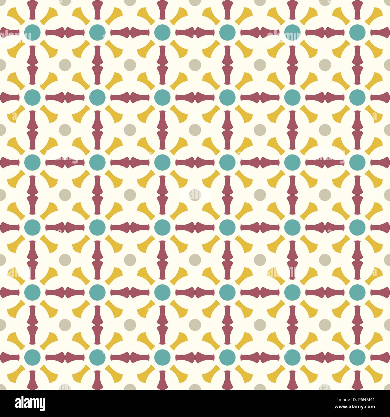Purple and yellow bone and circle pattern on pastel background. Retro ...