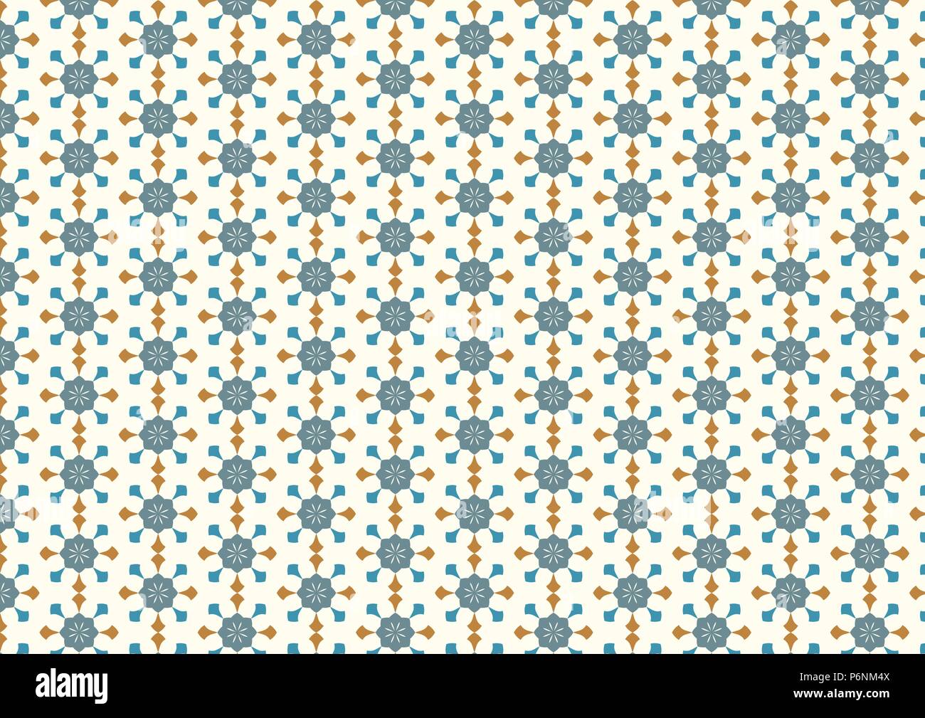 Vintage flower and arrow shape pattern on light yellow background ...