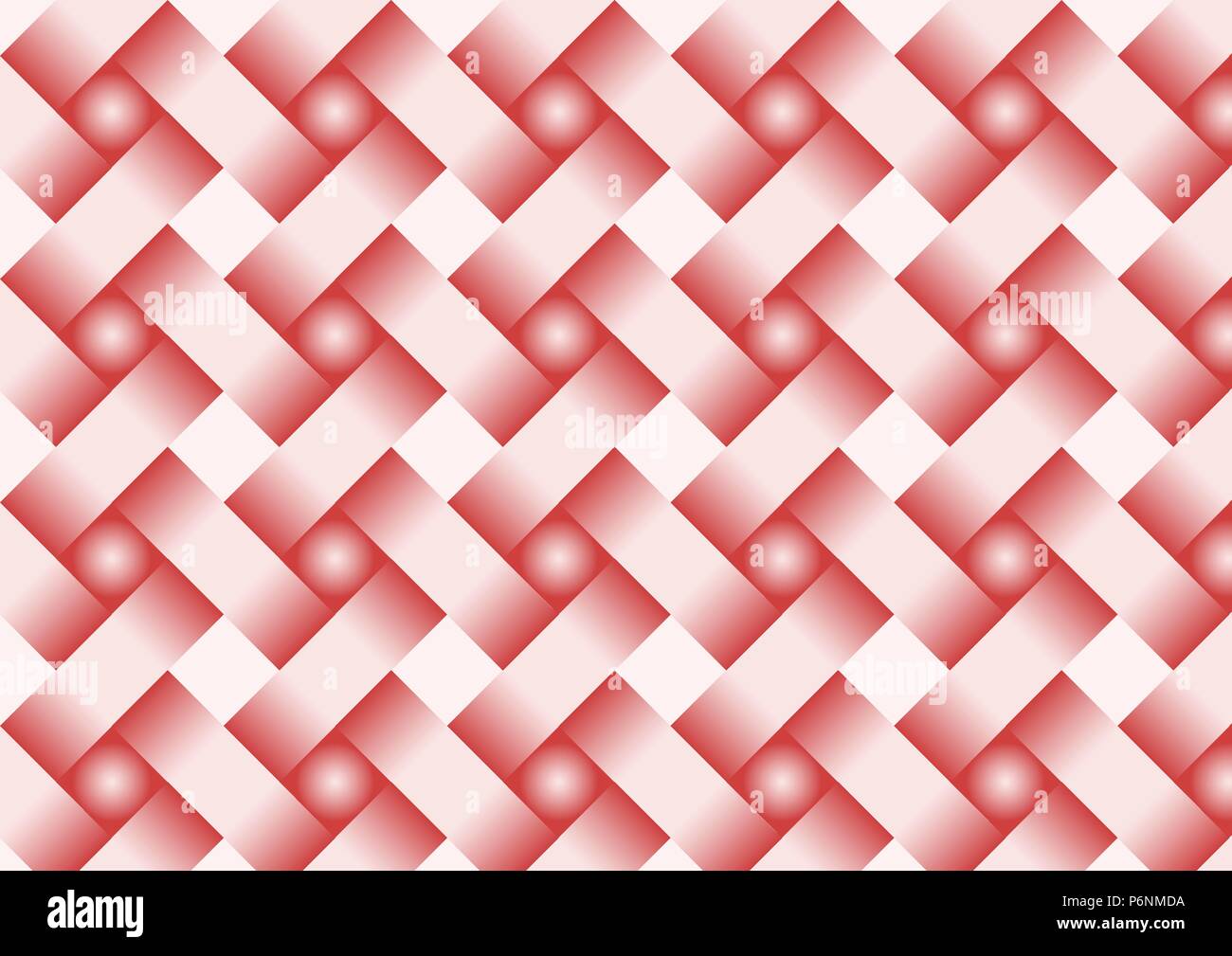 Red weave pattern on pastel color. 3D ribbon texture style Stock Vector ...