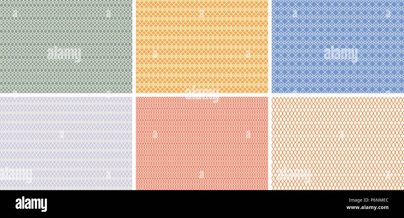 Retro and classic seamless pattern on pastel color such as net, heart ...