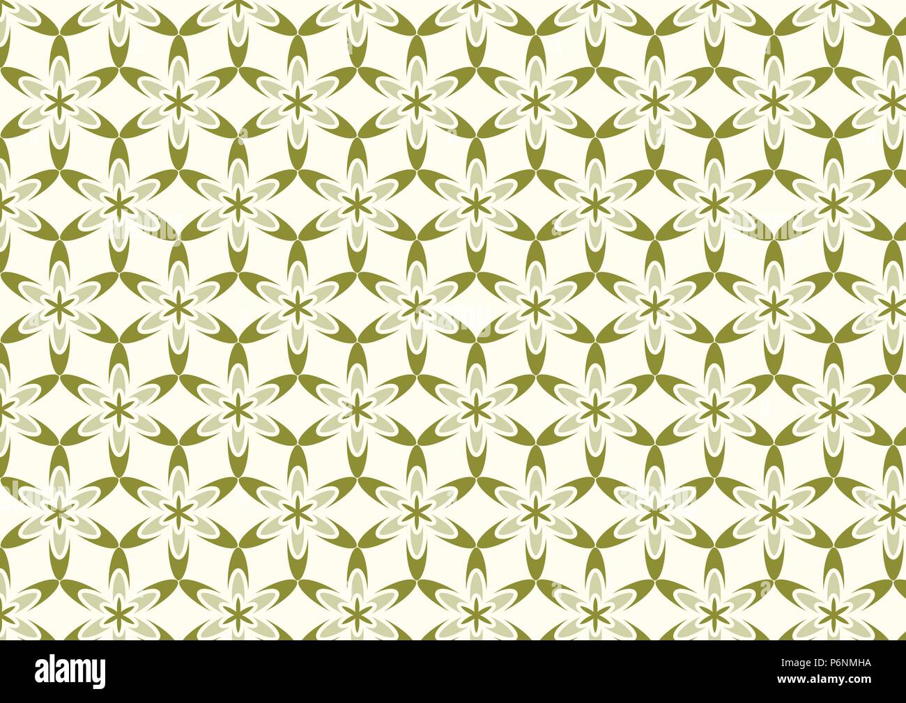 Green graphic flower in modern shape pattern on pastel background ...