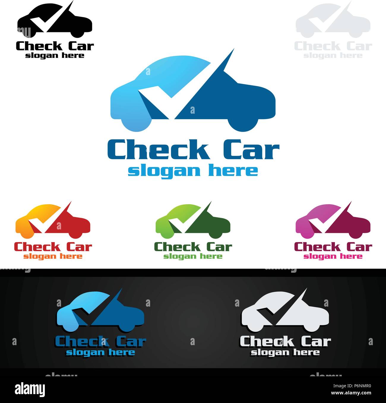 Car Service Vector Logo Design with Auto Repair Shape and Car Concept ...