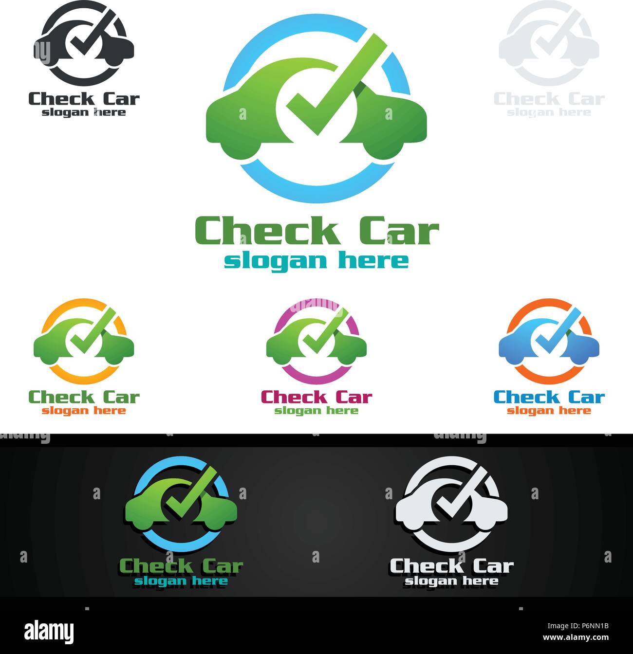 Car Service Vector Logo Design with Auto Repair Shape and Car Concept ...