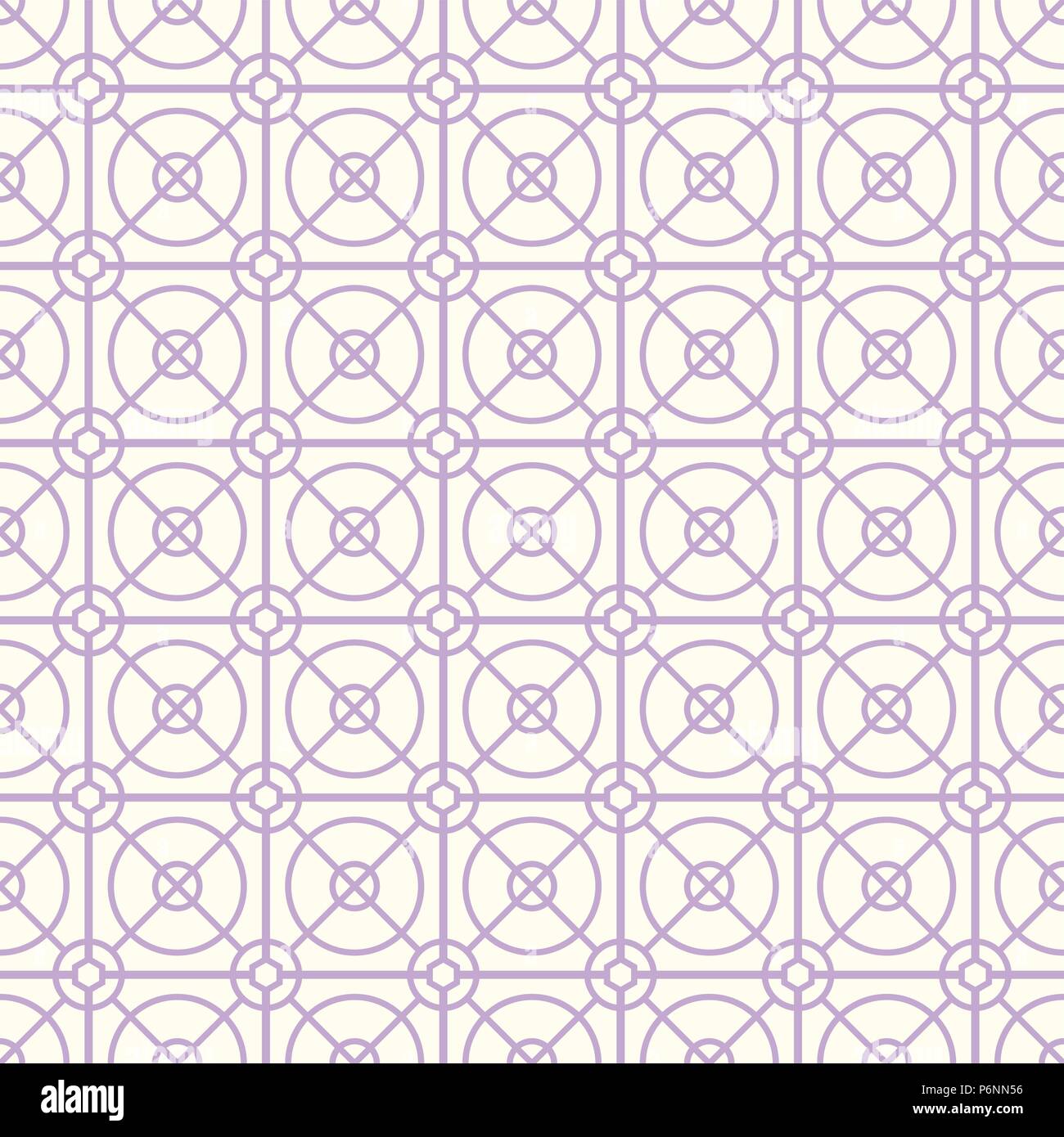 Violet Abstract circle and square and hexagon seamless pattern on ...