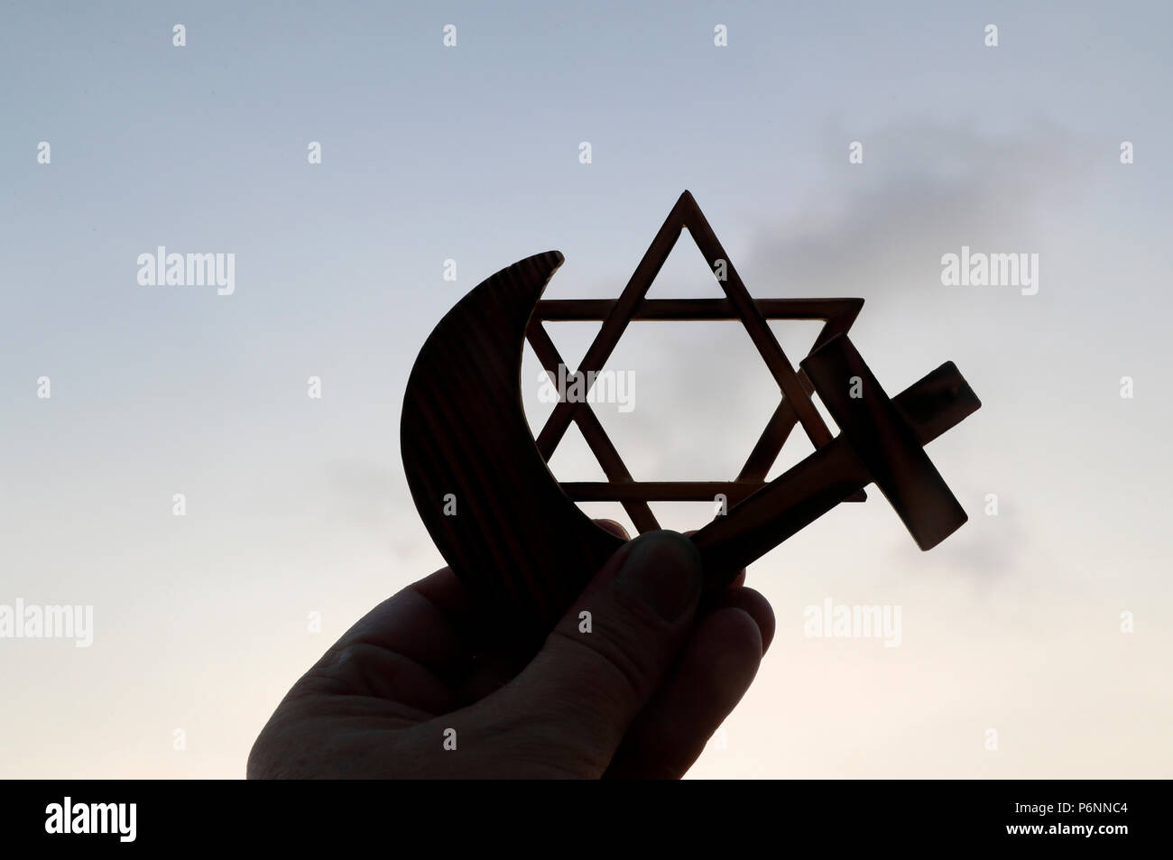 Christianity, Islam, Judaism 3 monotheistic religions. Jewish Star ...