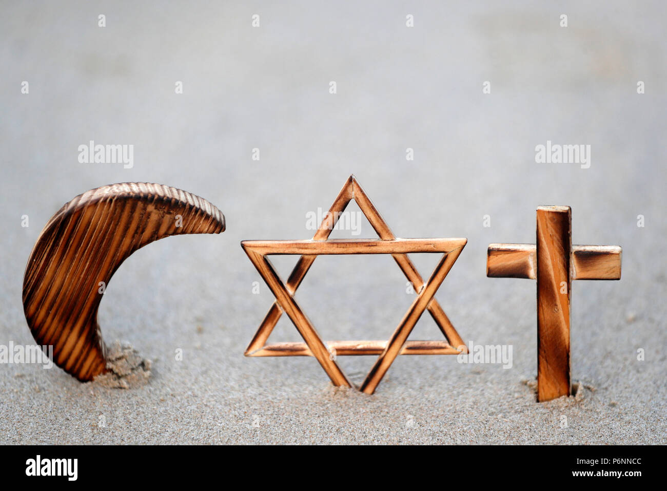 Christianity, Islam, Judaism 3 monotheistic religions. Jewish Star ...