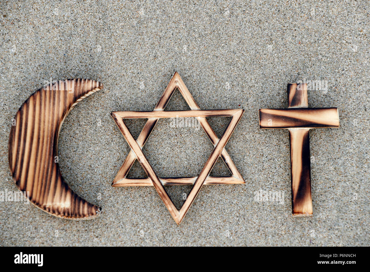Christianity, Islam, Judaism 3 monotheistic religions. Jewish Star ...