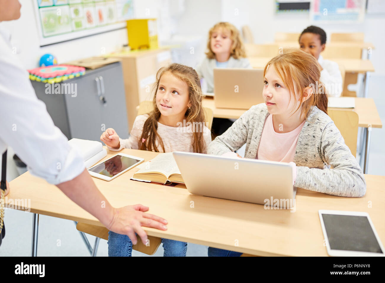 Children laptop tablet class hi-res stock photography and images - Alamy