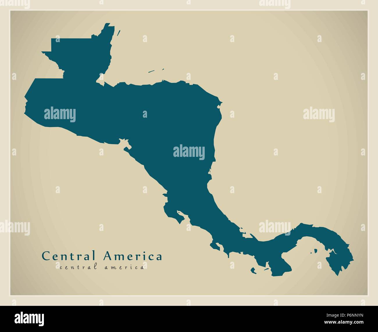 colored map of central america