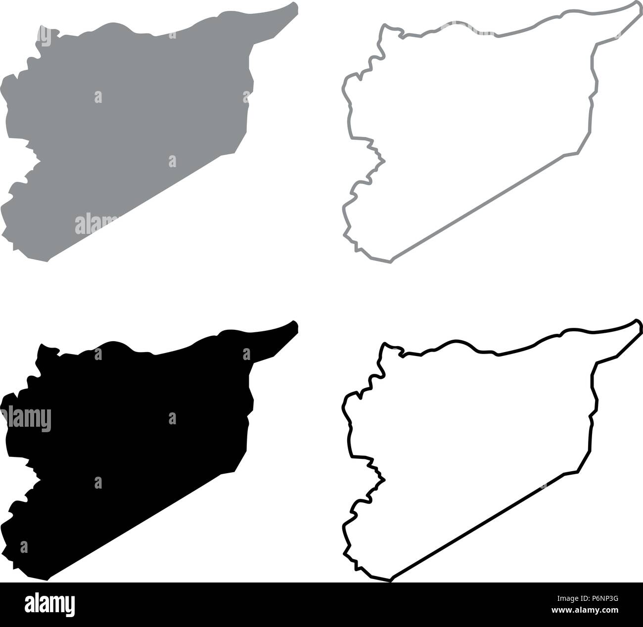 Syria outline Stock Vector Images - Alamy