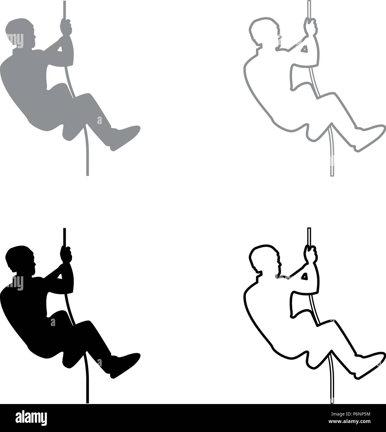 Strong male rock climber Cut Out Stock Images & Pictures - Alamy