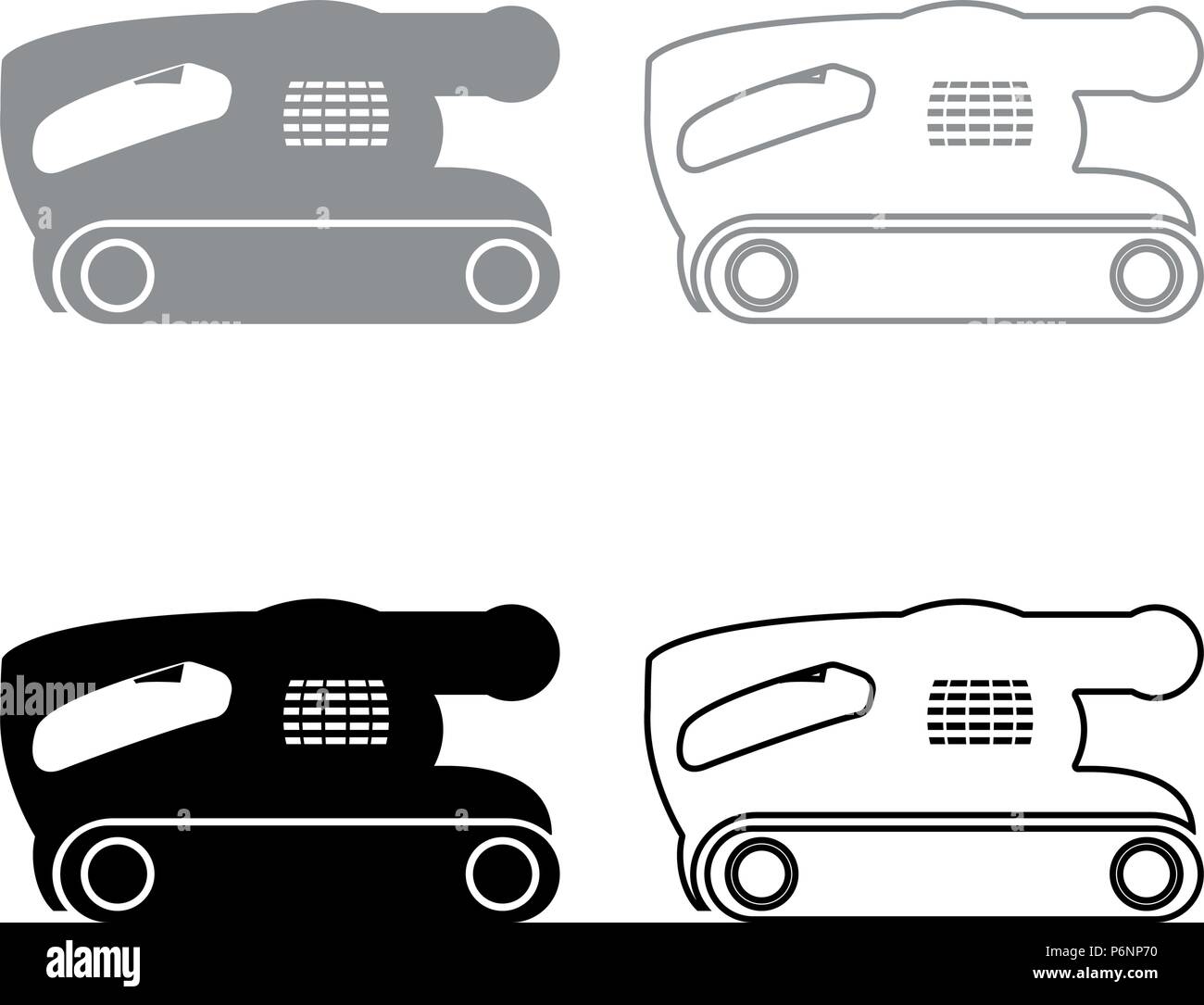 Belt sanding machine for grain finishing held polishing power tool icon ...