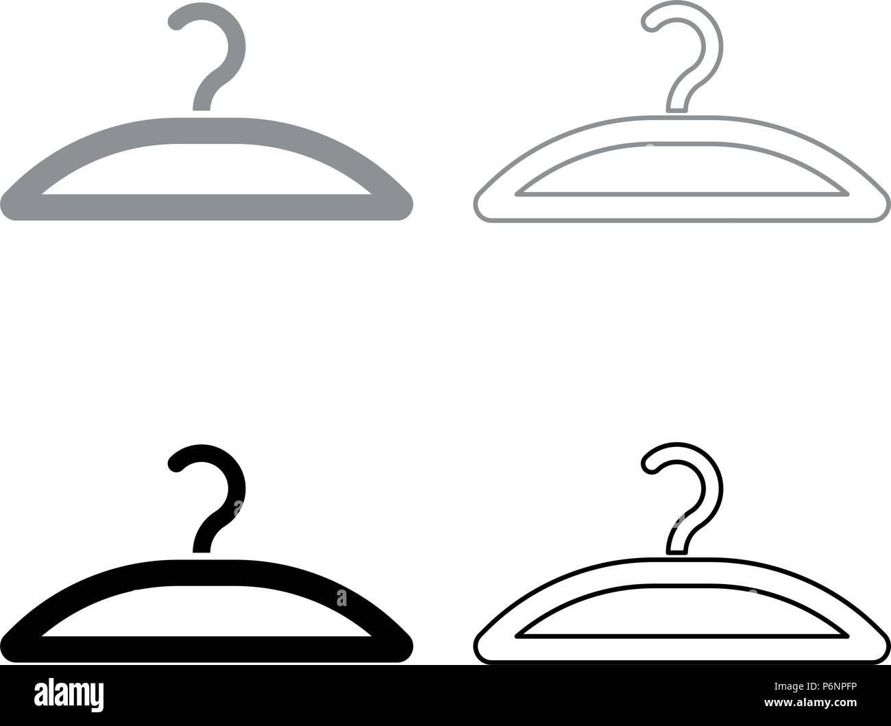 Hanger icon set grey black color I flat style simple image Stock Vector ...