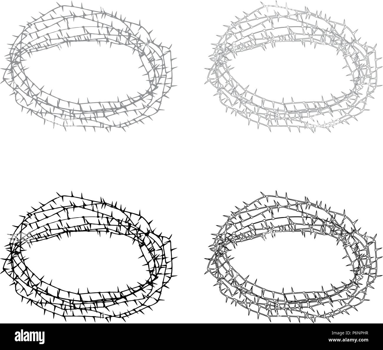 Barbed wire crown Stock Vector Images - Alamy