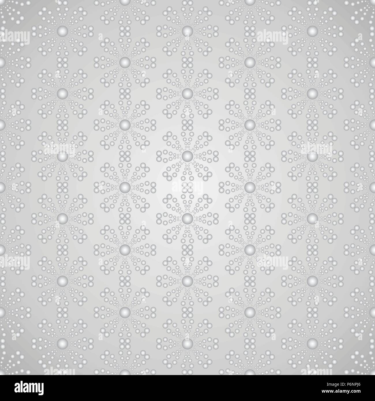 Silver abstract circle flower pattern on sweet background. Modern ...