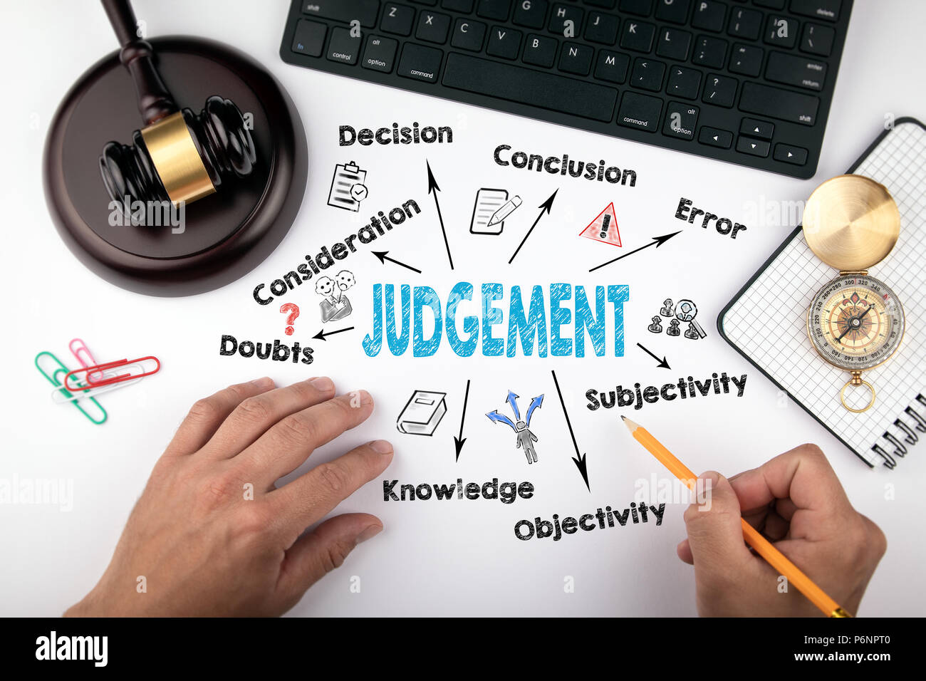 Judgement Law and justice concept Stock Photo - Alamy