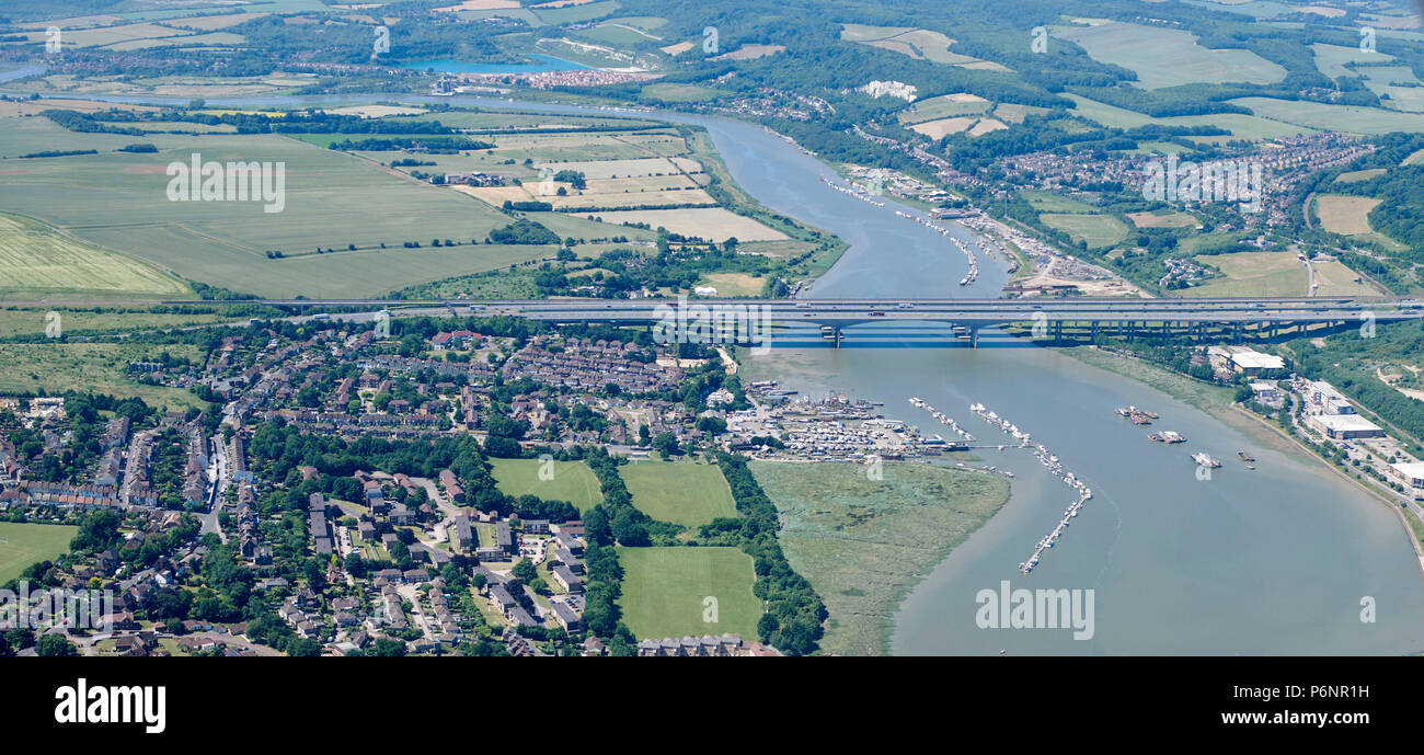 Aerial view of river medway hi-res stock photography and images - Alamy