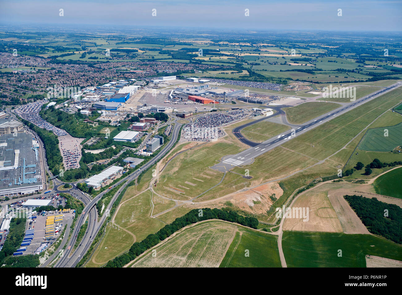 Luton airport from the air, South East England, UK Stock Photo - Alamy