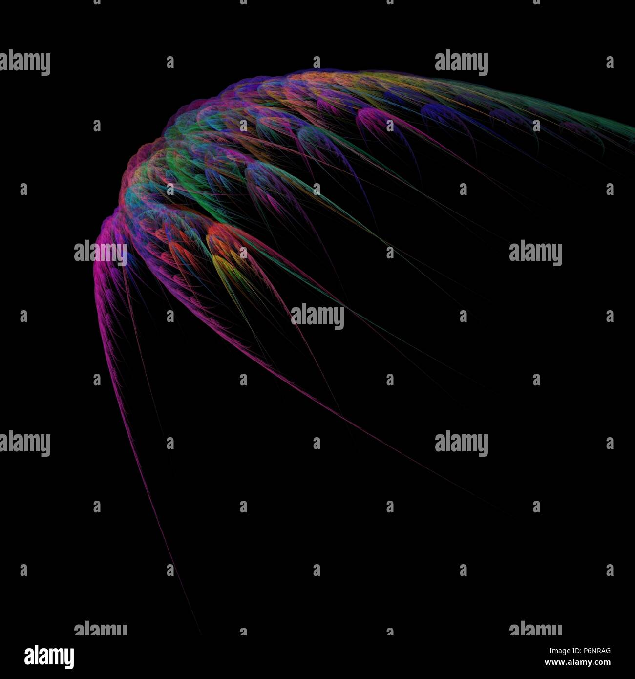 Bright fractal abstraction. Abstraction is similar to bird wings ...