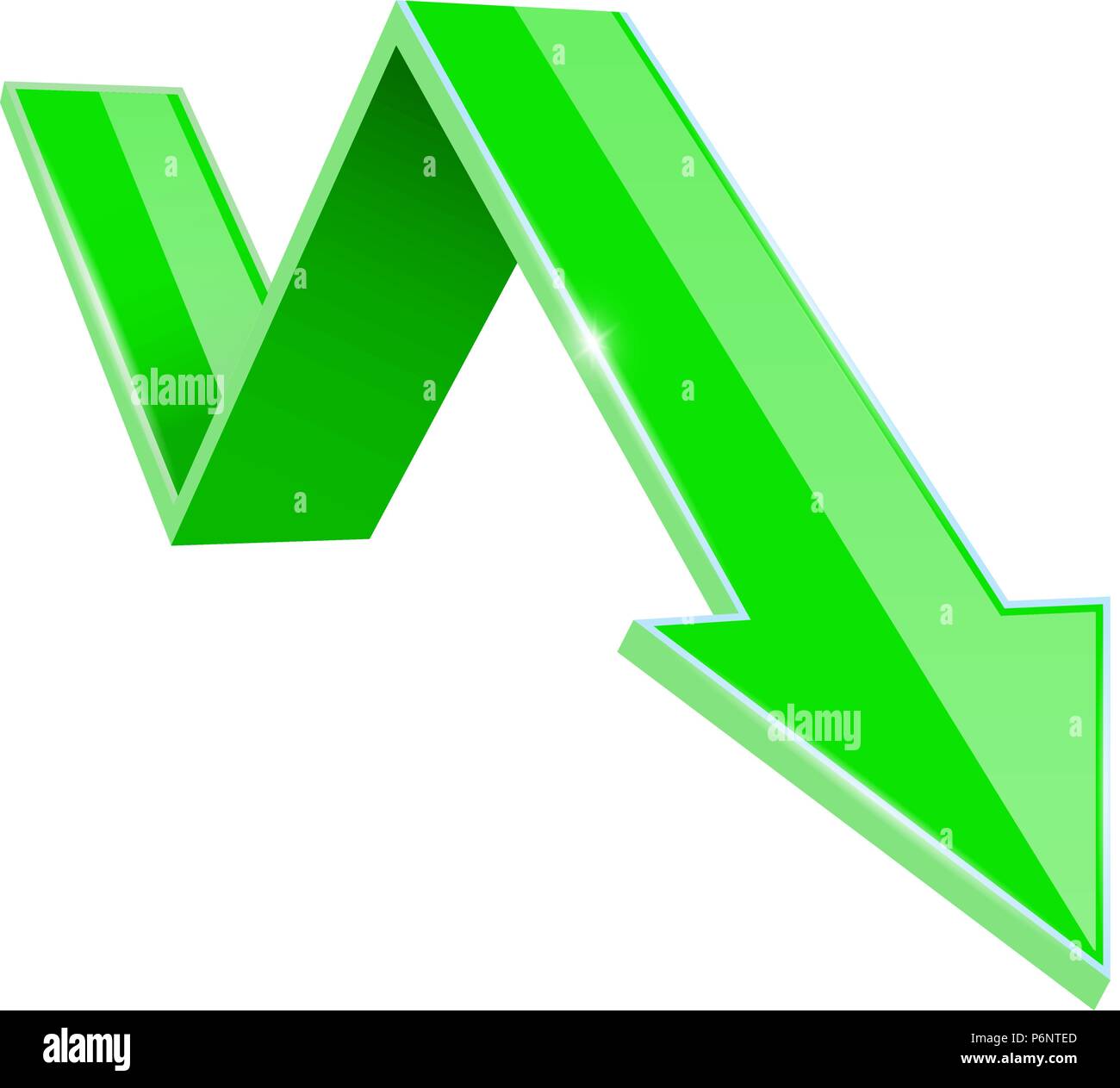 Downwards chart Stock Vector Images - Alamy