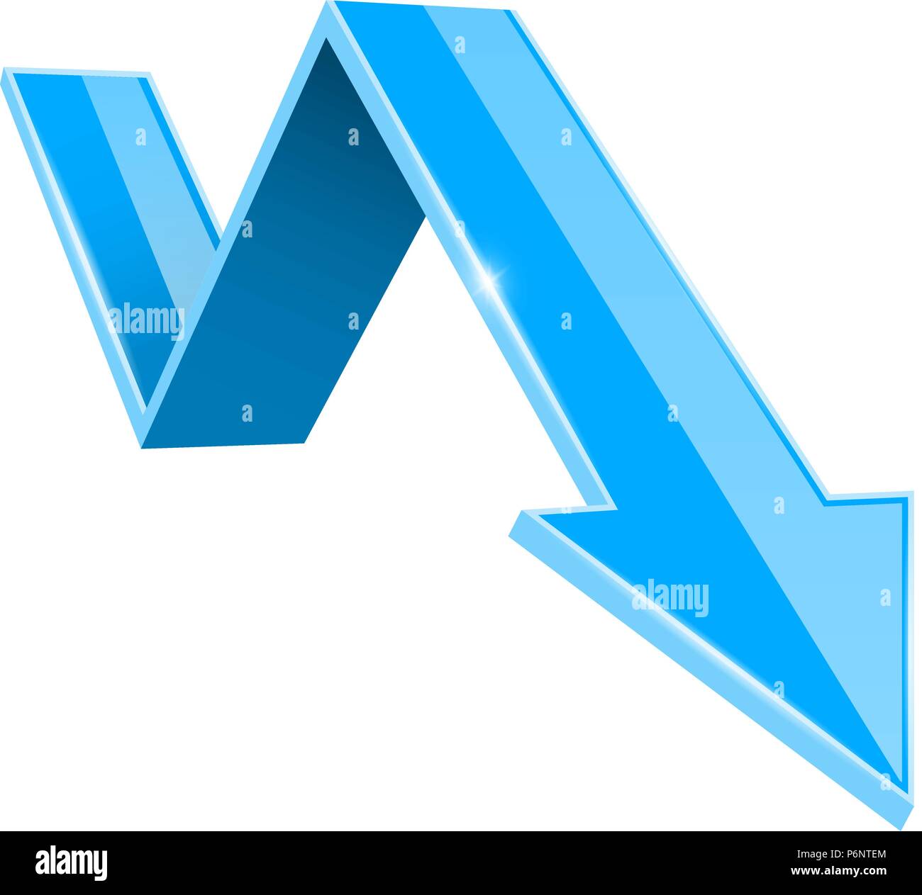 Down arrow chart Stock Vector Images - Alamy