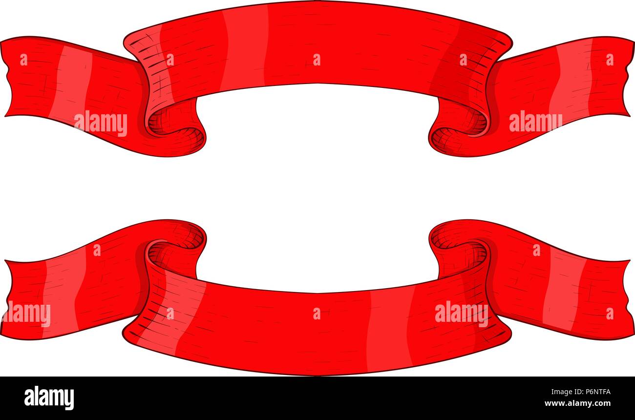 Red ribbon banners Stock Vector Image & Art - Alamy