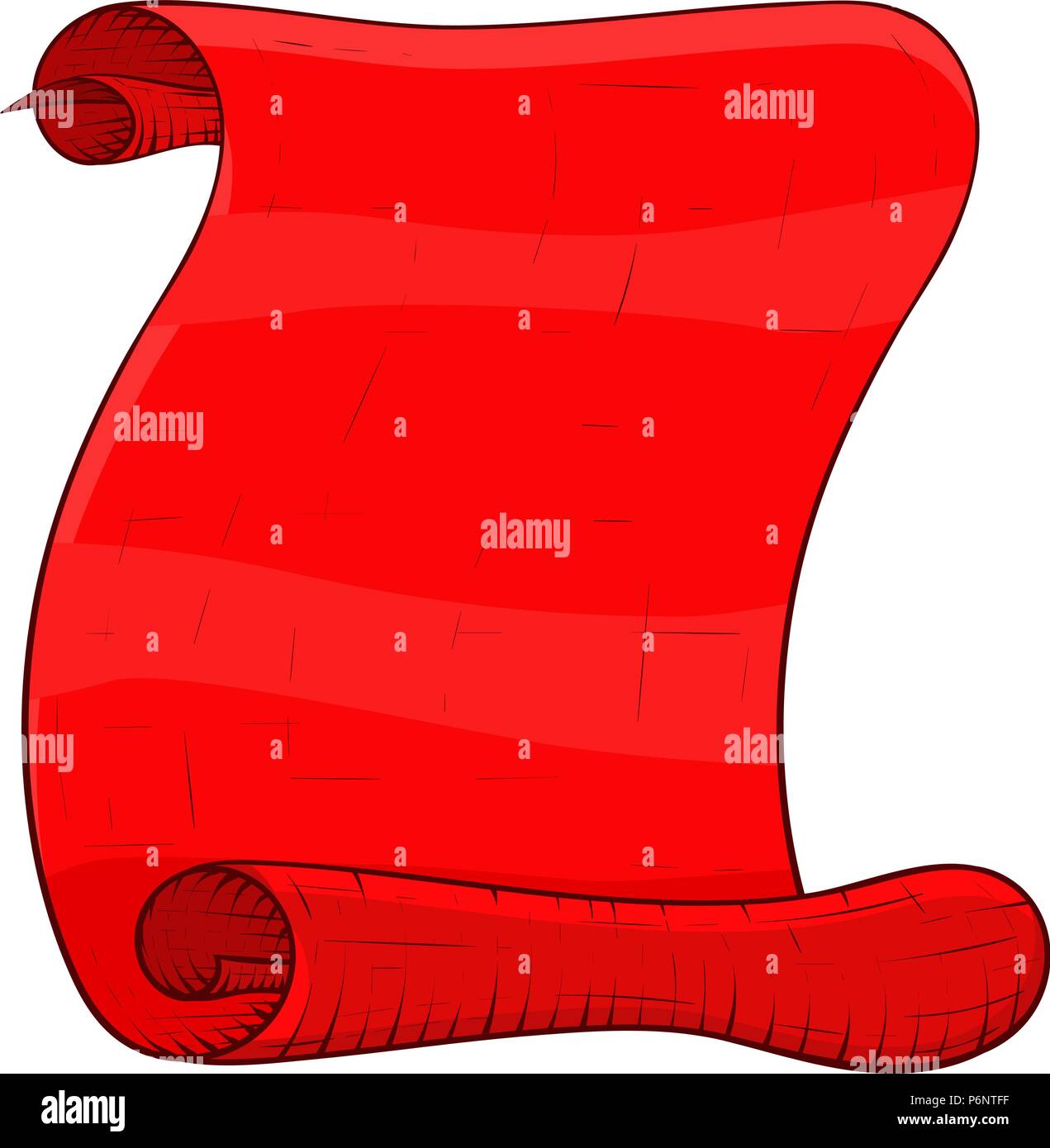 Red paper scroll. Sketch Stock Vector Image & Art - Alamy