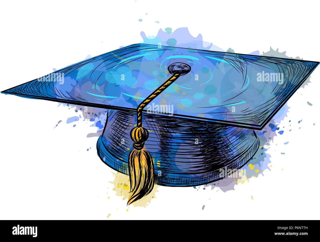 Graduation cap, square academic cap Stock Vector Image & Art - Alamy