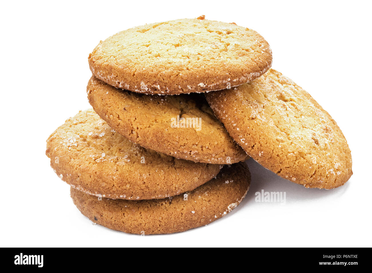 homemade shortbread cookie on white background, isolated, place for ...