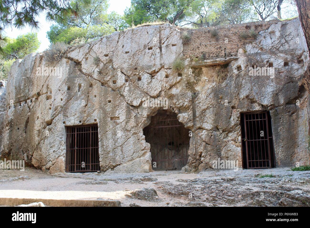 the prison of socrates athens greece Stock Photo - Alamy