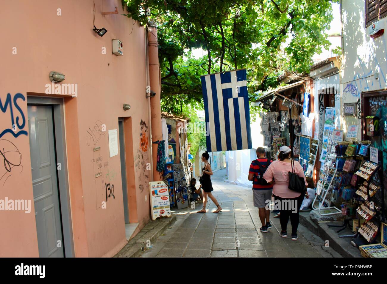 athens street market greece in summer Stock Photo - Alamy