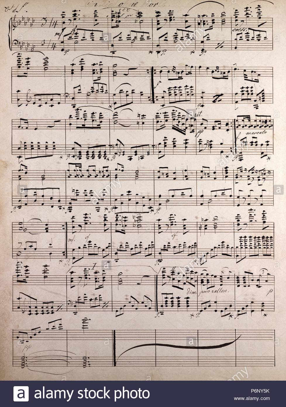 Handwritten Sheet Music Stock Photos & Handwritten Sheet Music Stock ...