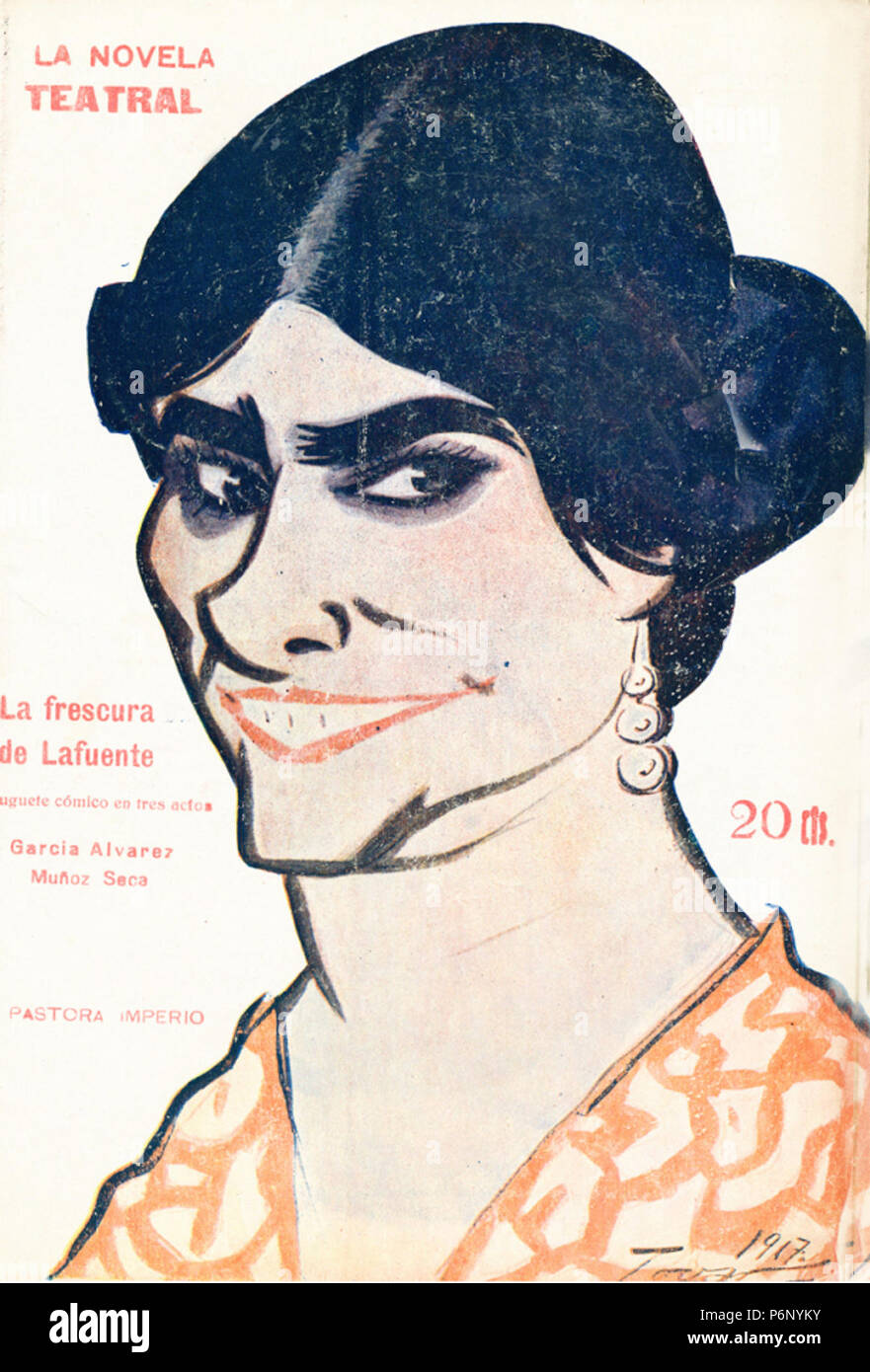 1917-08-05, La Novela Teatral, Pastora Imperio, Tovar Stock Photo - Alamy