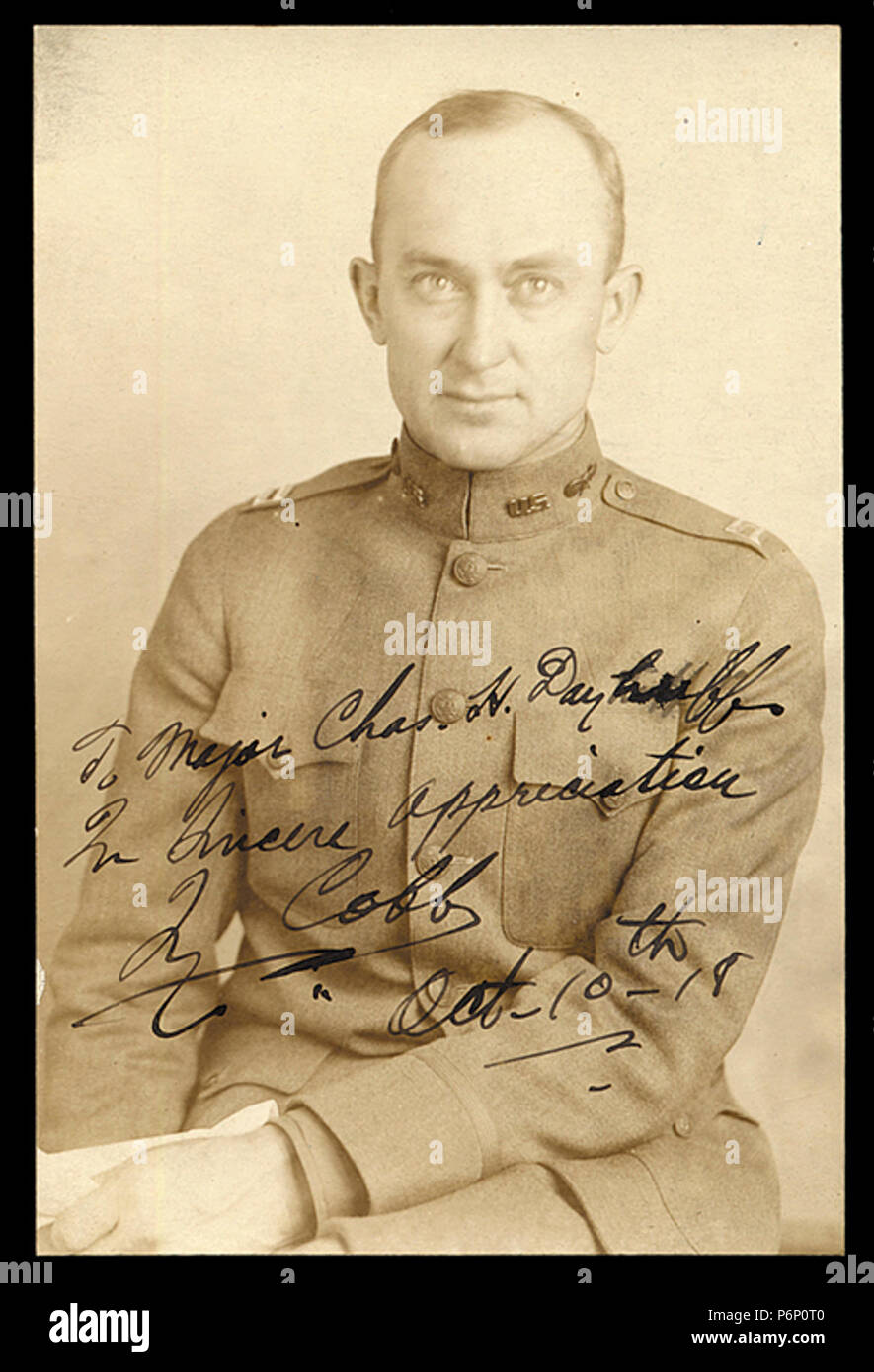 1918 Ty Cobb Army Uniform Stock Photo - Alamy