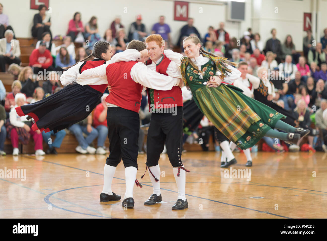 Stoughton, Wisconsin, USA - May 19, 2018 The Stoughton Norwegian ...