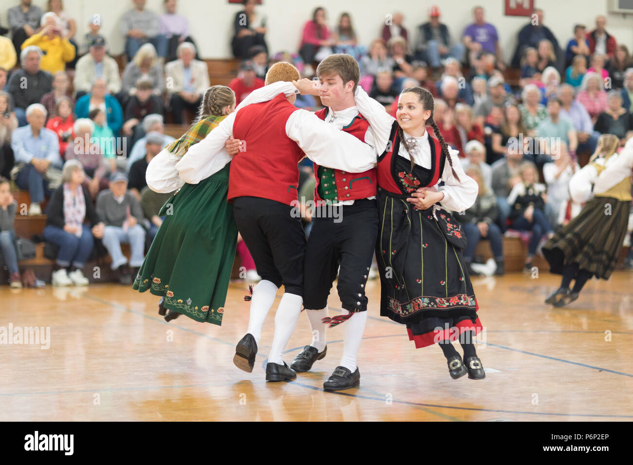 Stoughton, Wisconsin, USA - May 19, 2018 The Stoughton Norwegian ...