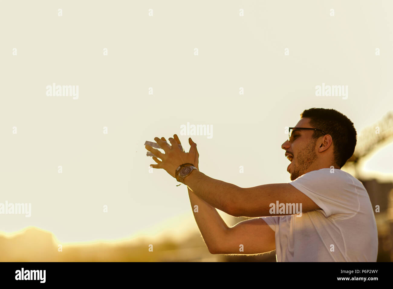 Catching water bottle hi-res stock photography and images - Alamy