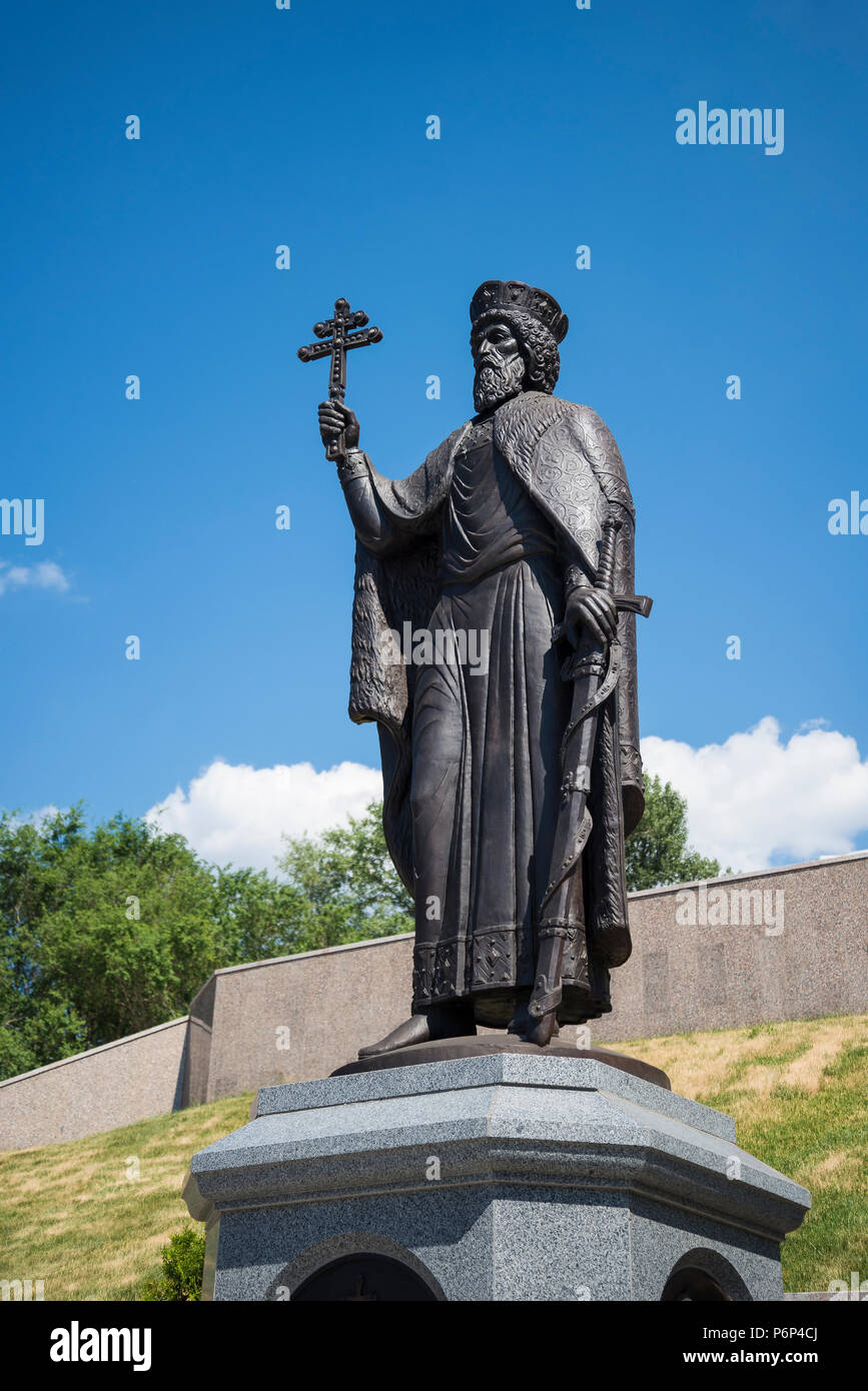 Monument to the Baptist of Russia Prince Vladimir located on the ...