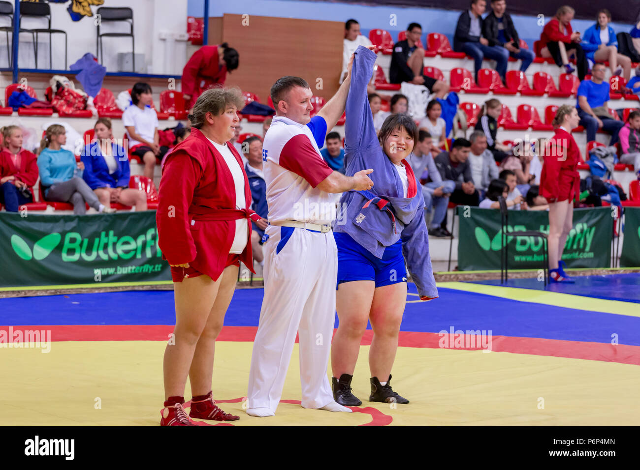 Russia, Vladivostok, 06/30/2018. Sambo competition among girls born in ...