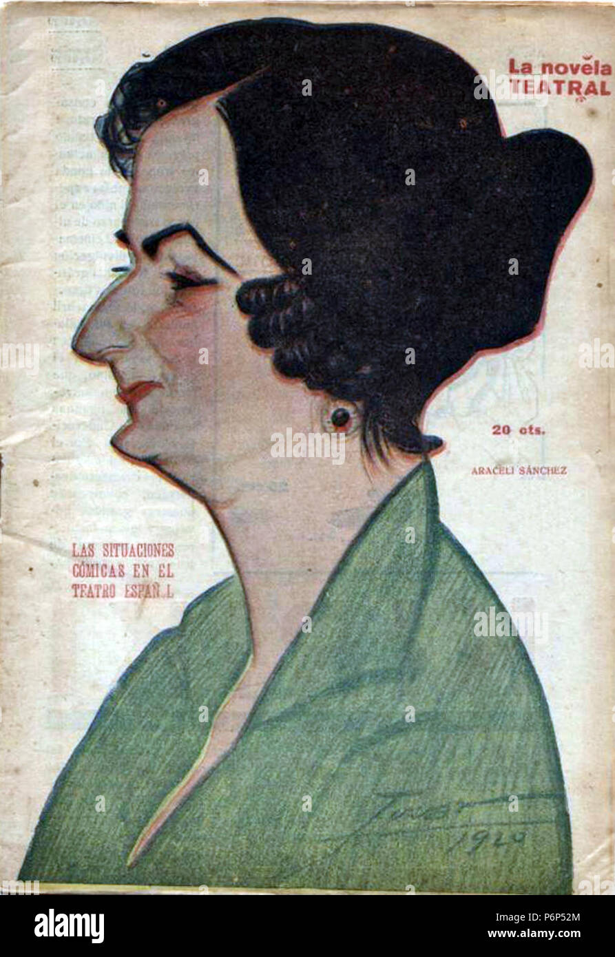 1920-05-23, La Novela Teatral, Araceli Sánchez, Tovar Stock Photo - Alamy