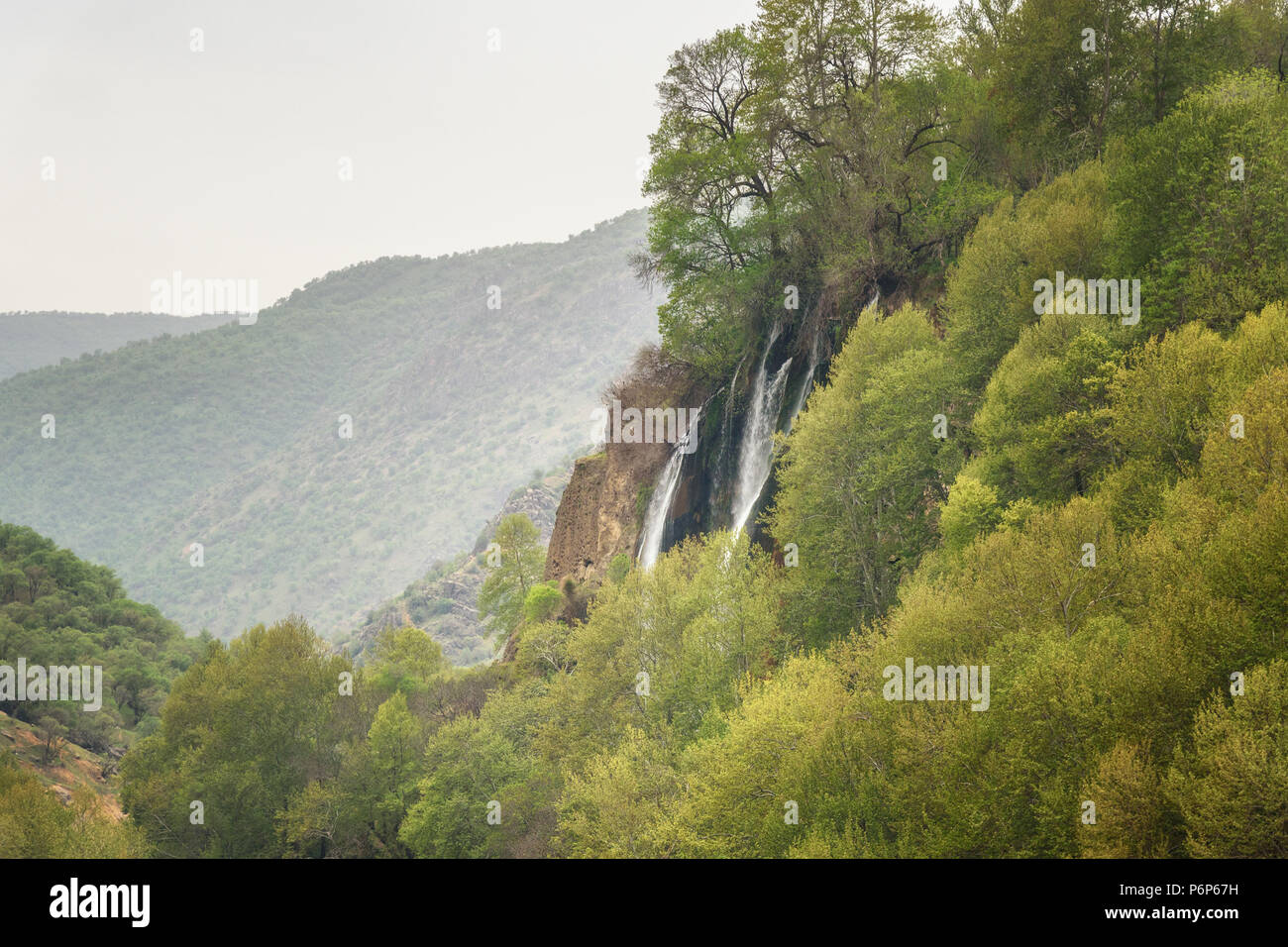 Bisheh waterfall in f Zagros mountains at Lorestan Province. Iran Stock ...