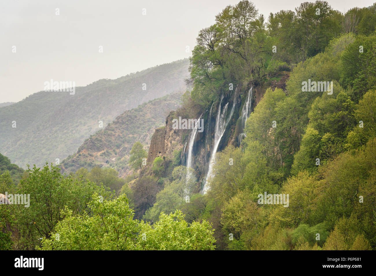 Bisheh waterfall in f Zagros mountains at Lorestan Province. Iran Stock ...