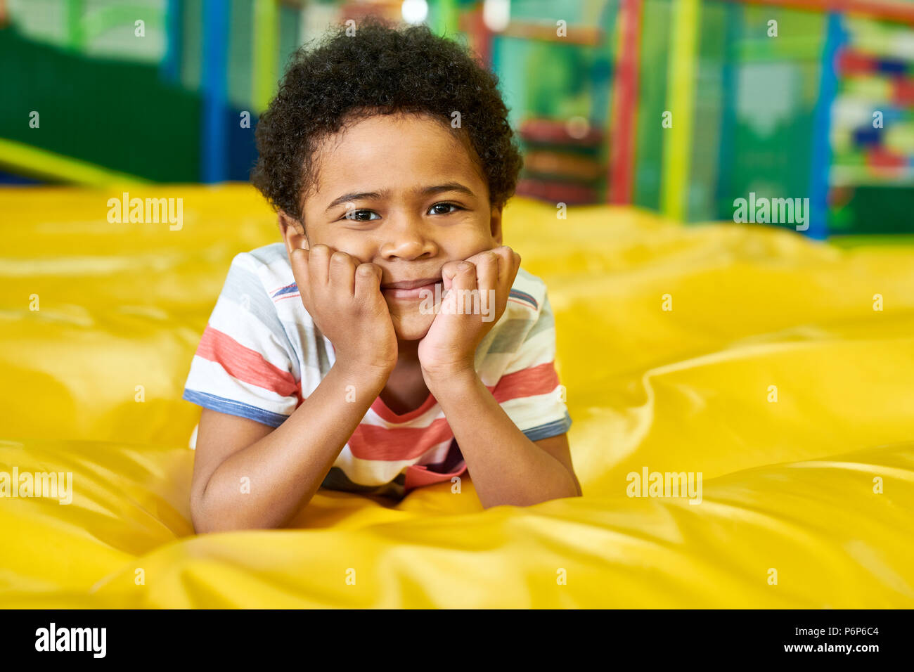 Children playing in playground castle hi-res stock photography and ...