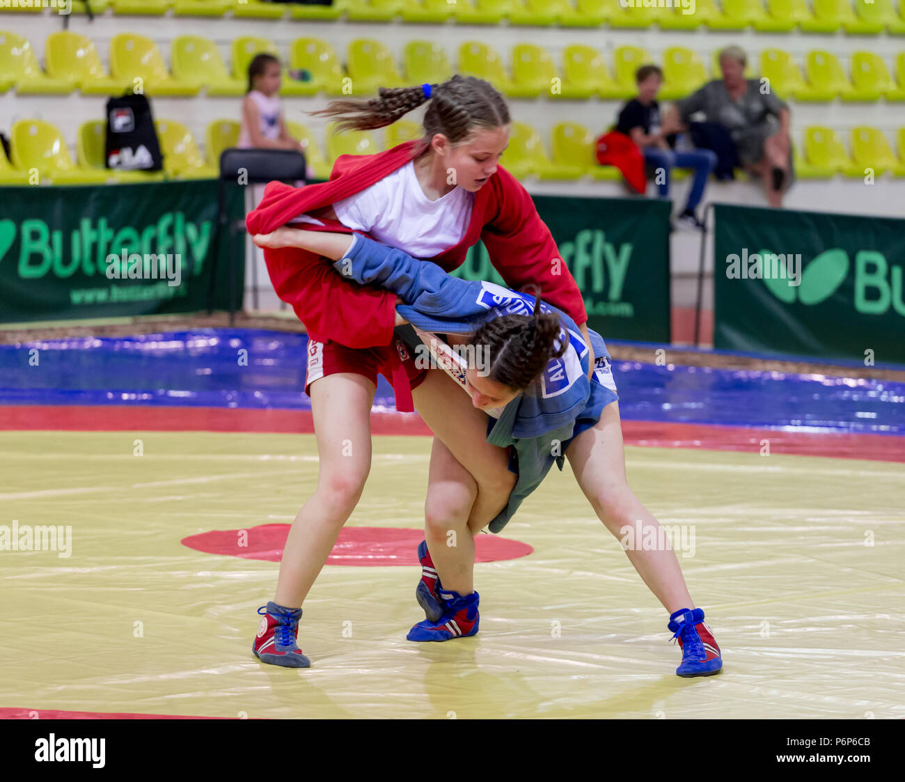 Russia, Vladivostok, 06/30/2018. Sambo competition among girls born in ...