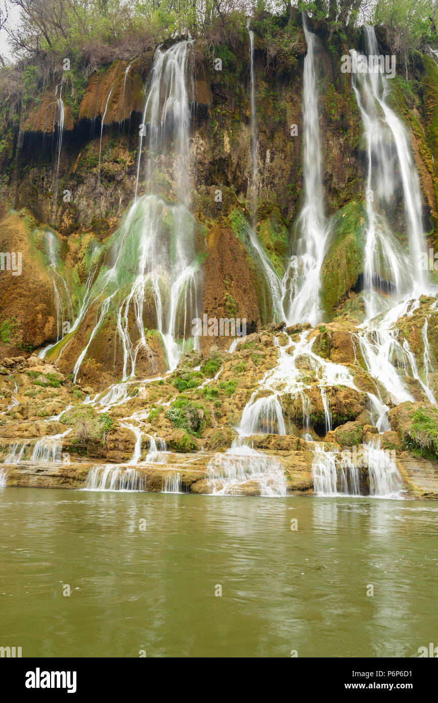 Bisheh waterfall in f Zagros mountains at Lorestan Province. Iran Stock ...