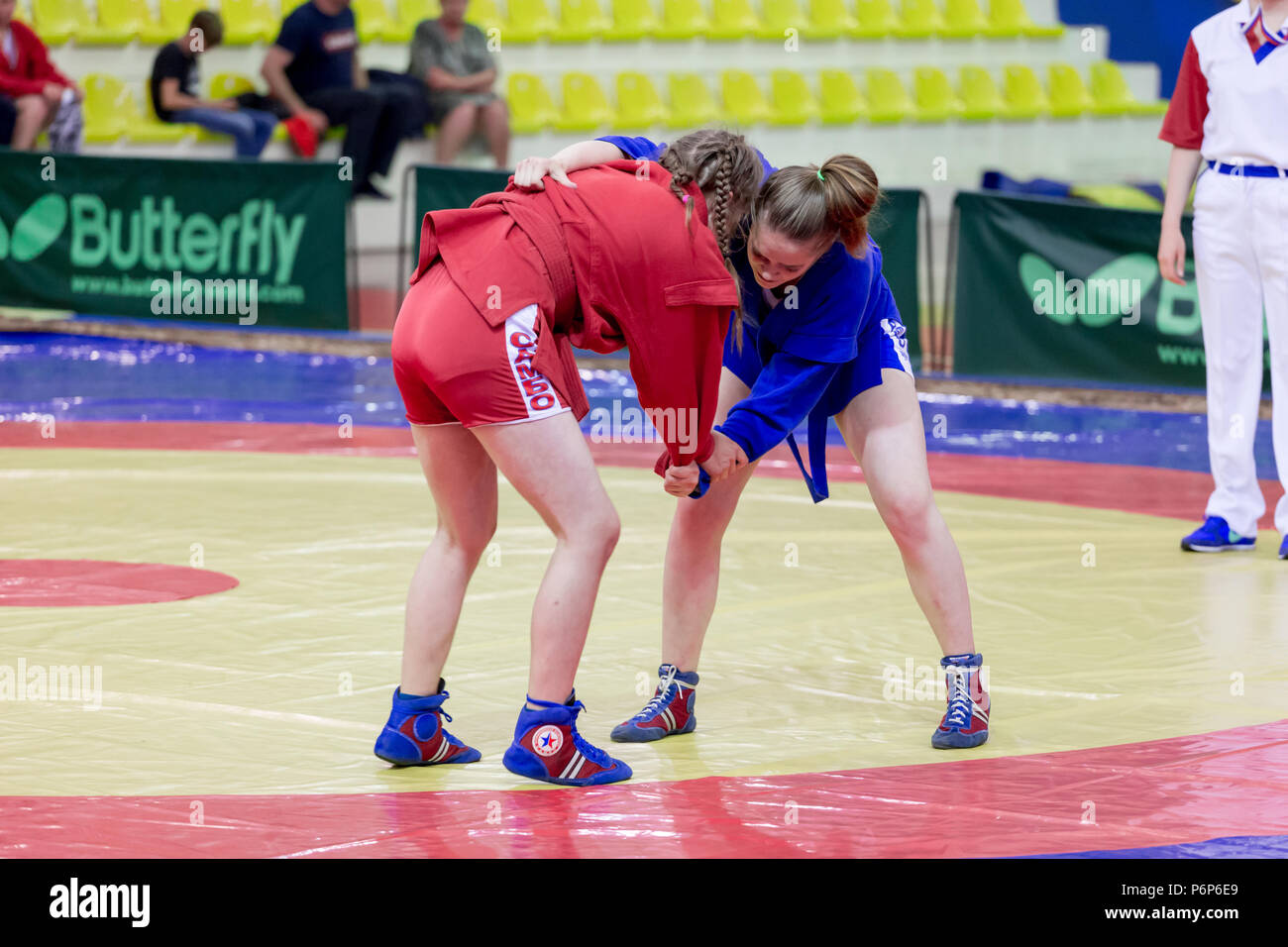 Russia, Vladivostok, 06/30/2018. Sambo competition among girls born in ...