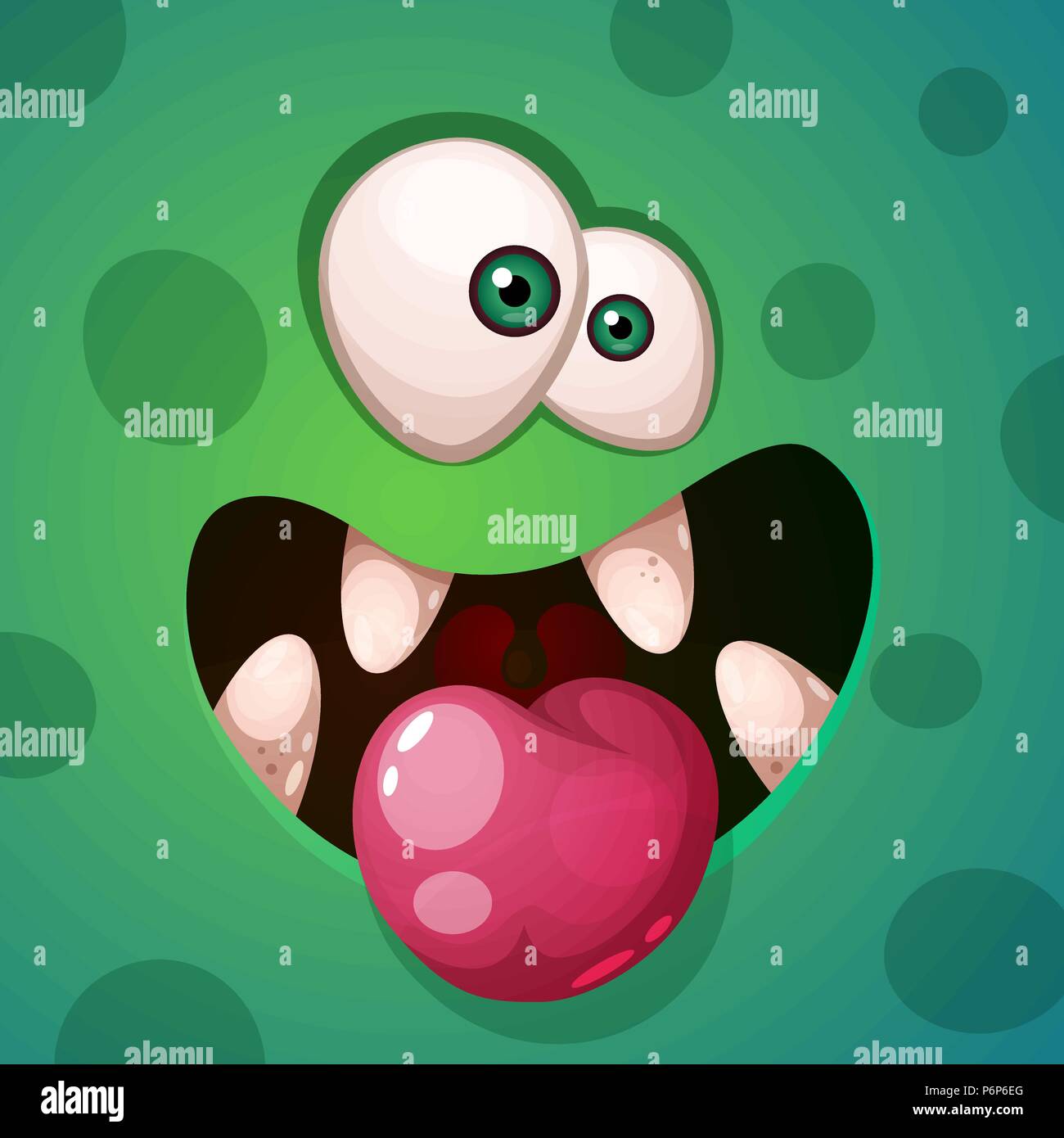 Cute, funny, crazy monster character. Helloween illustration. Printing ...
